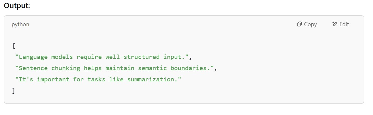 GenAI – Sentence Based Chunking. – Praudyog